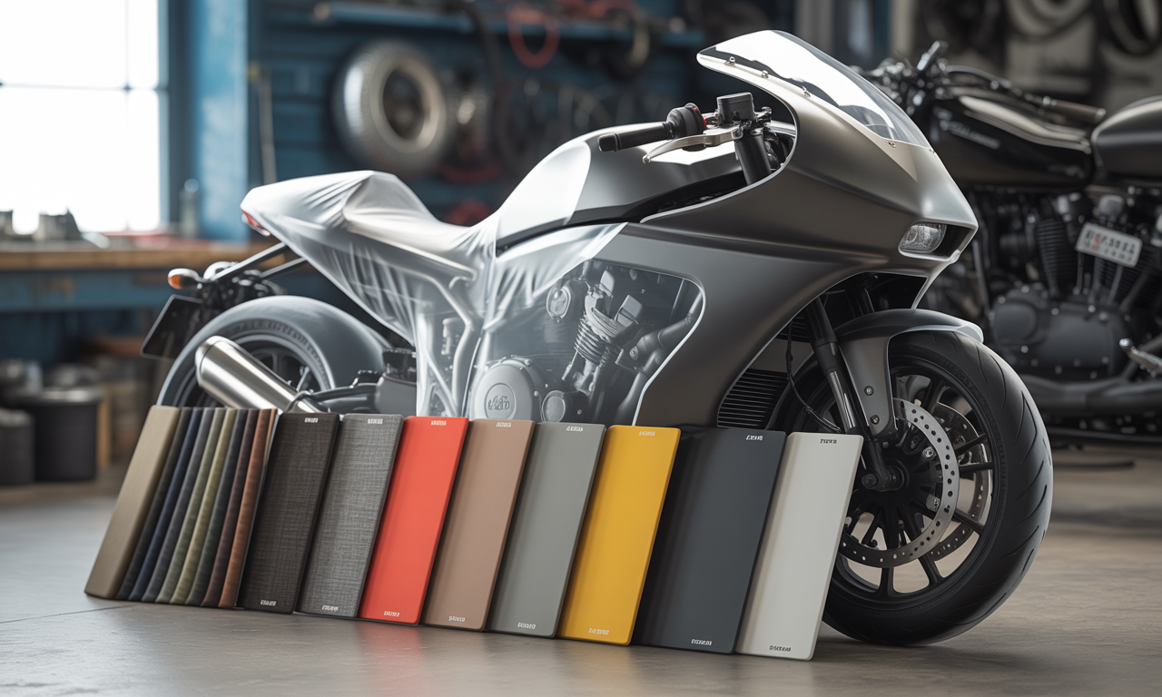Simulation covering moto : tester couleurs et finitions avant la pose